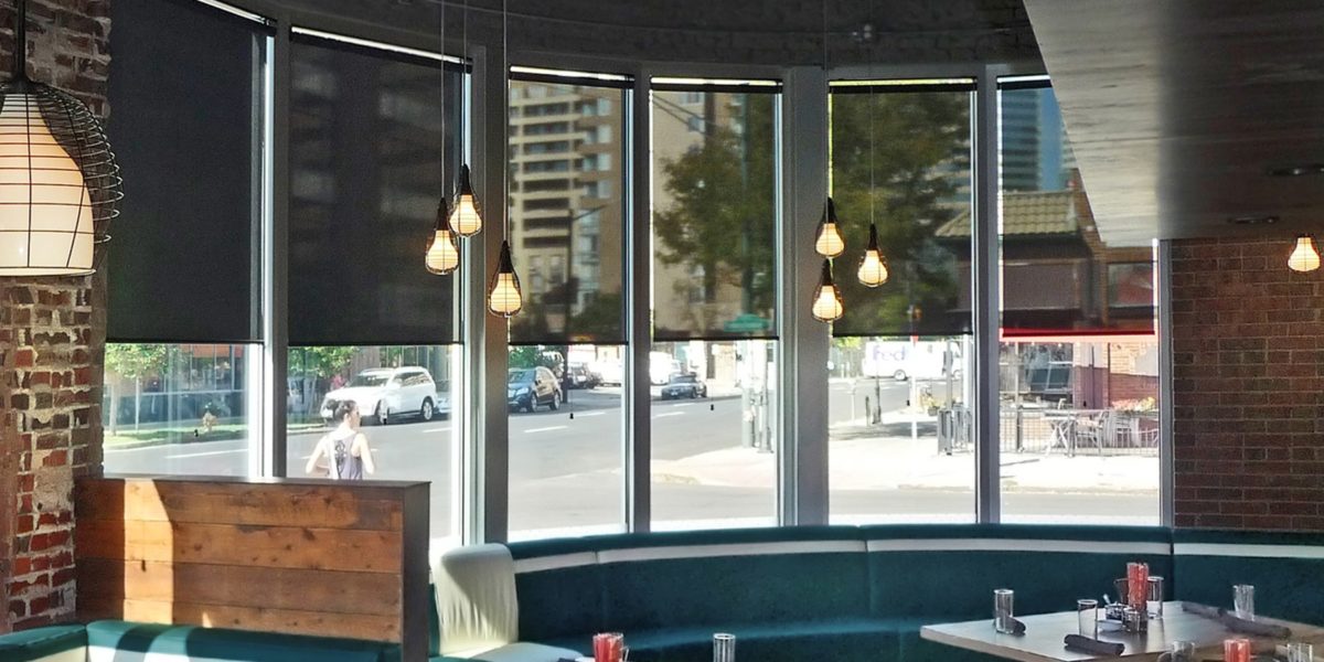 Restaurant Window Shades - Insolroll